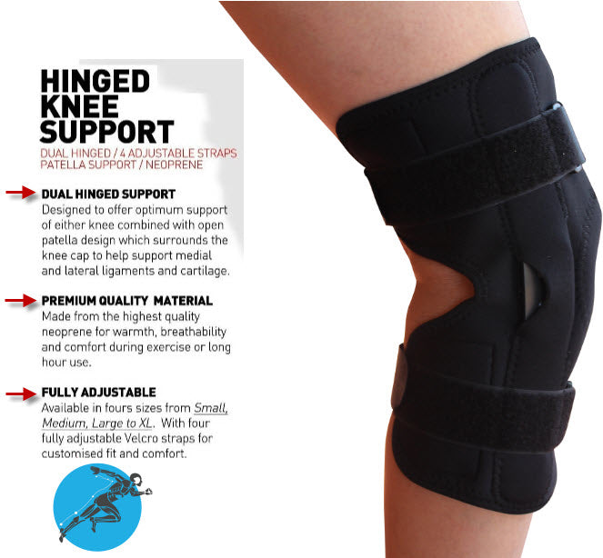 Knee Support with Hinge (Brace) Compression Patella Australia ...